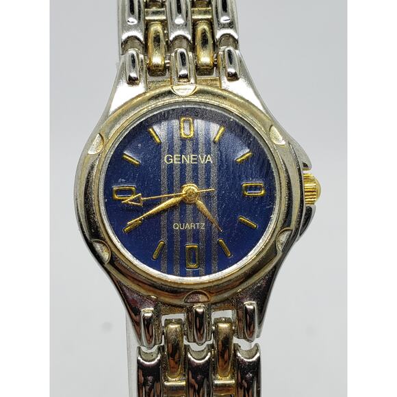 Geneva | Accessories | Womens Geneva Dress Watch Small Blue Face With ...